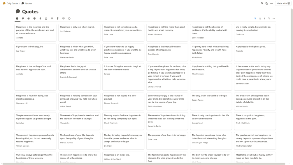 675 Daily Quotes | Notion Template