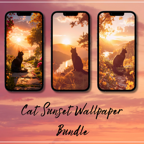 Cat Watching Sunset bundle