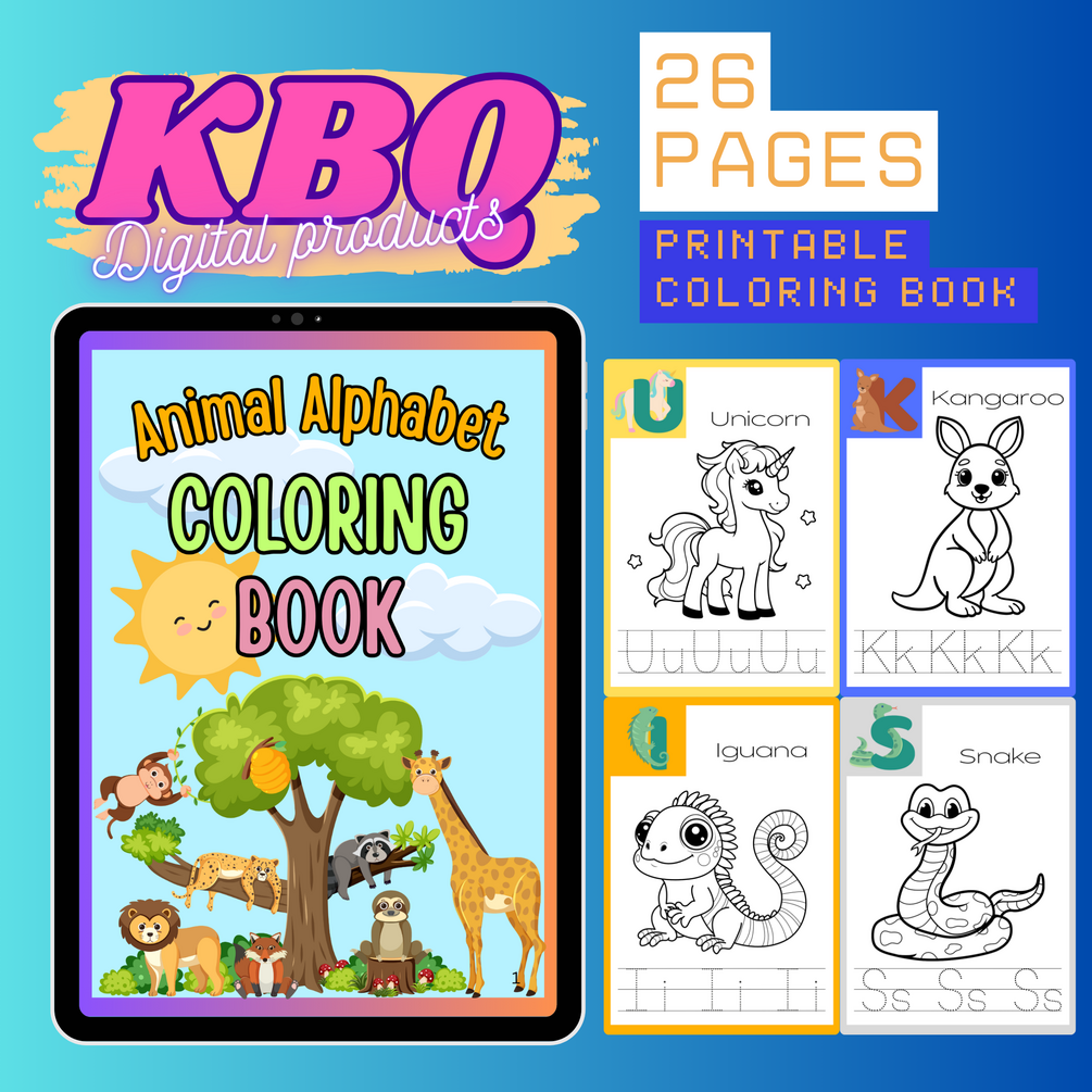 ANIMAL ALPHABET COLORING BOOK