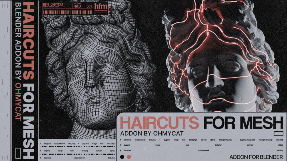 Blender addon: Haircuts for Mesh