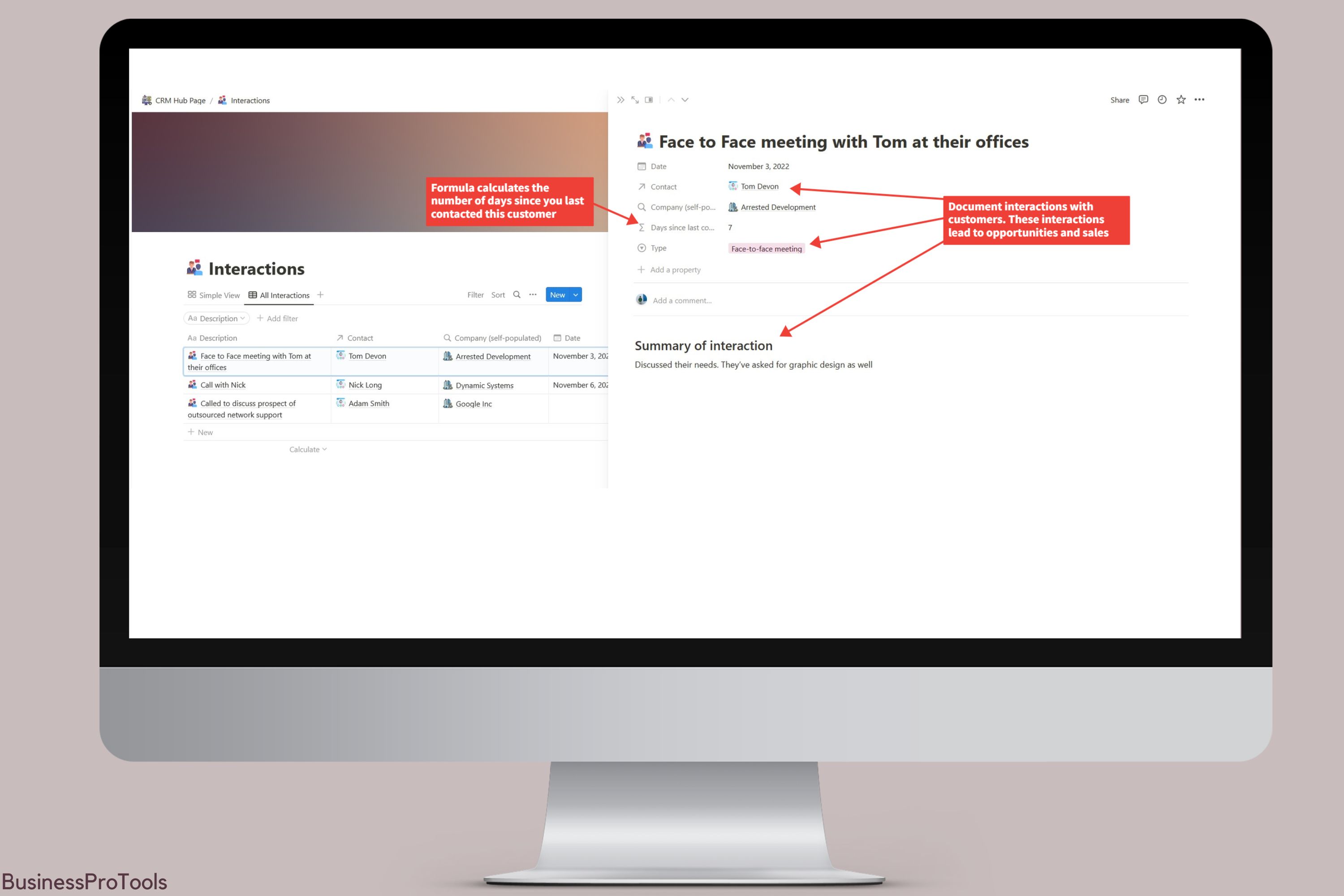 Notion CRM for small business