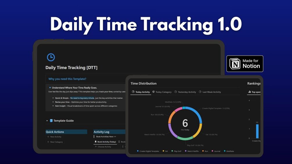 Daily Time Tracking Template Notion