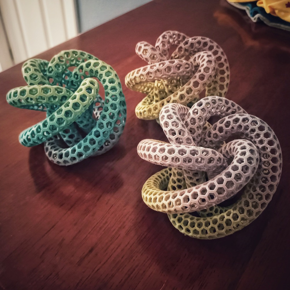 (5, 4) Torus Knot Hex Mesh Math Art Puzzle Fidget