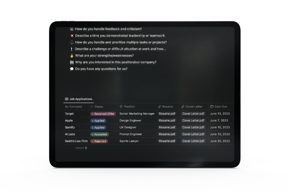 Ultimate Job Hunt Tracker
