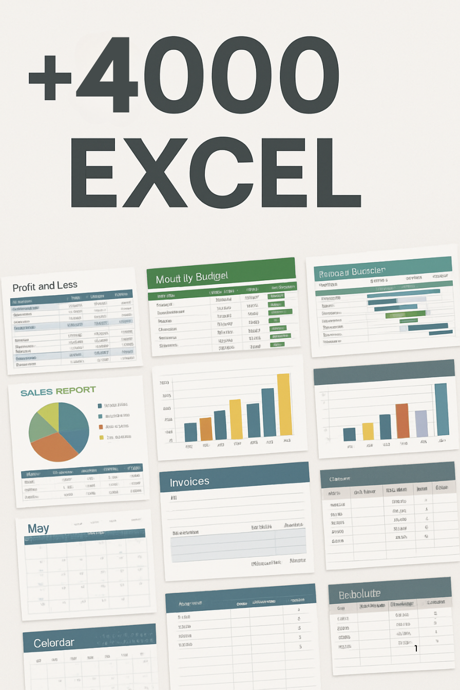 +4000 excel templates