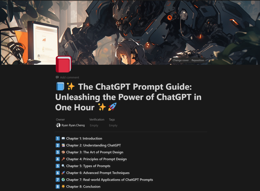 📘 The ChatGPT Prompt Guide: Unleashing the Power of ChatGPT in One Hour 🚀