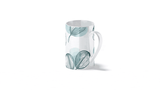 Cylindrical Mug Animated Mockup 11oz