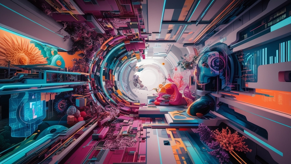 Cutting-edge world of digital-art_illustrations, blending traditional artistic