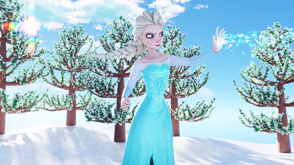 Elsa (Frozen) 3D Rig For Blender 4.3+