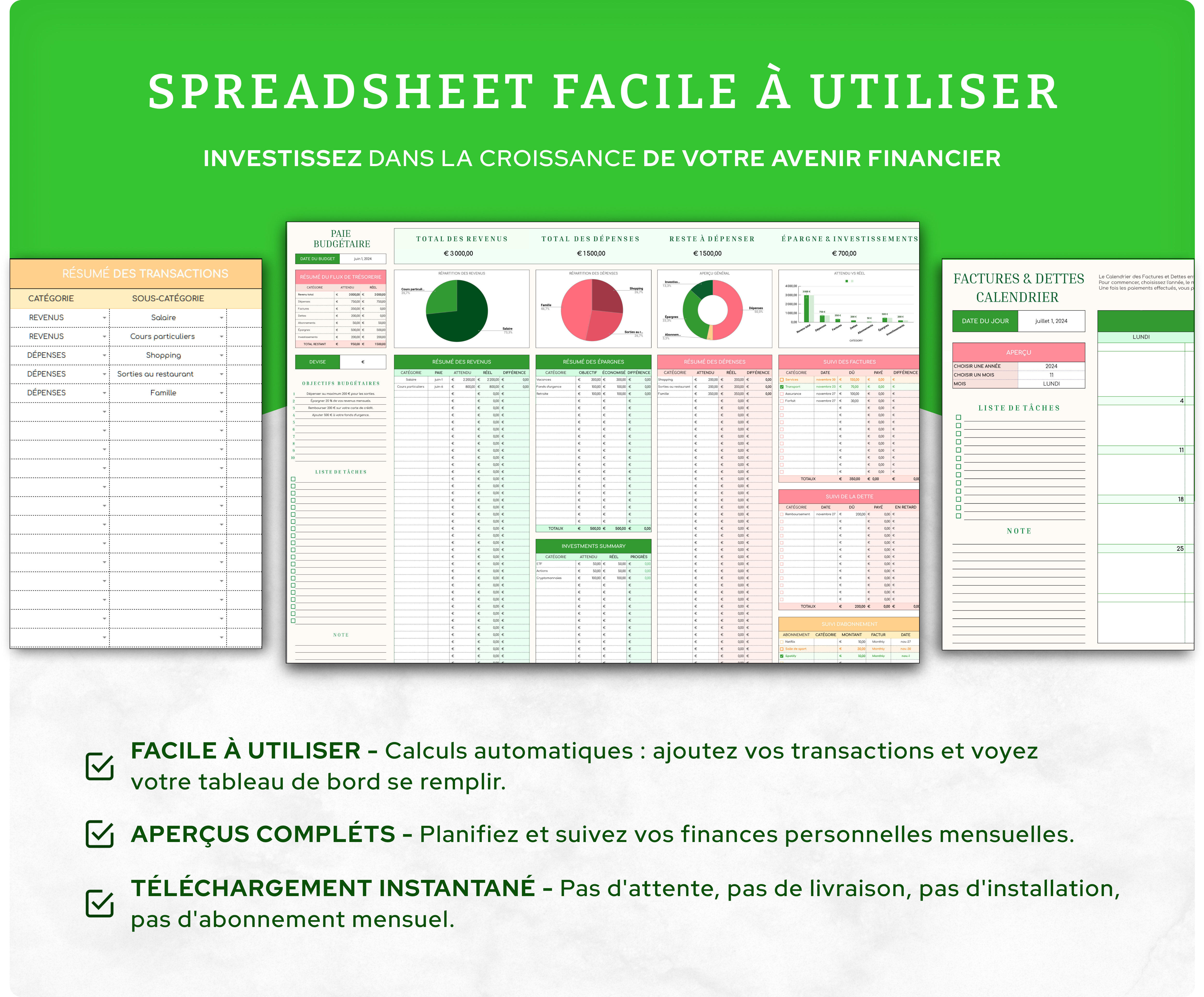 Suivi Budgétaire Mensuel Ultime - Spreadsheet