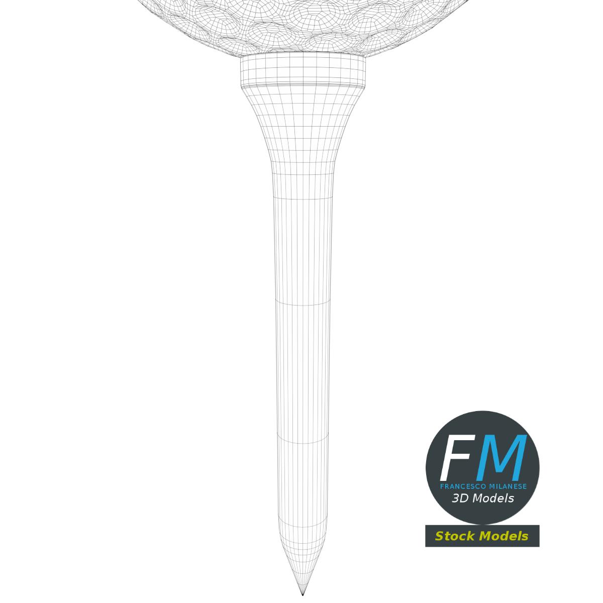 3D MODEL - Golf ball and tee