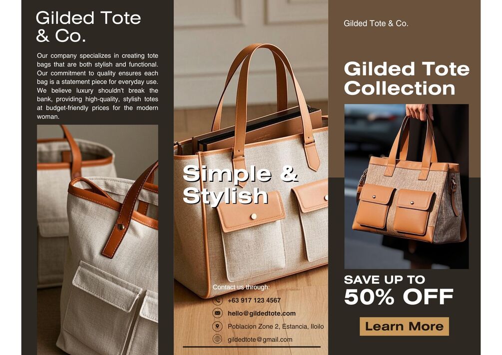 Fashion Bag Simple Minimalist Fashion Brochure