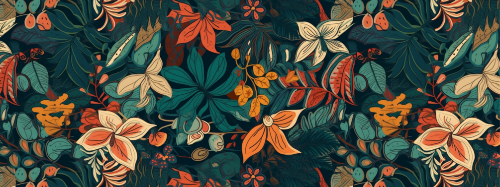 Tropical Floral Collection - Bright and Colorful Flower Patterns