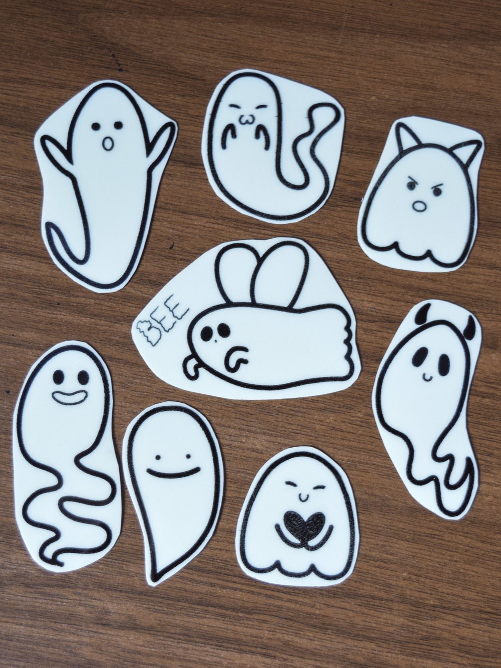 GLOW IN THE DARK Ghost Sticker Pack // Pegatinas de fantasma que ...