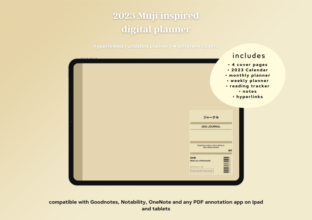Muji Inspired Digital Planner