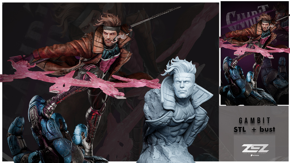 GAMBIT STL + BUST