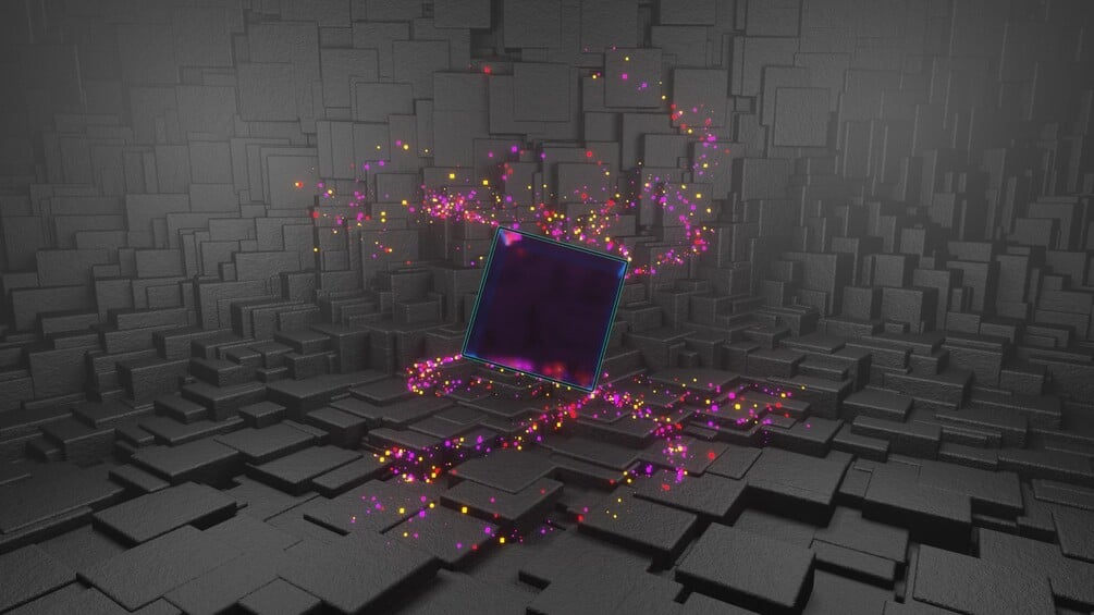 Particle cube (animated wallparper)