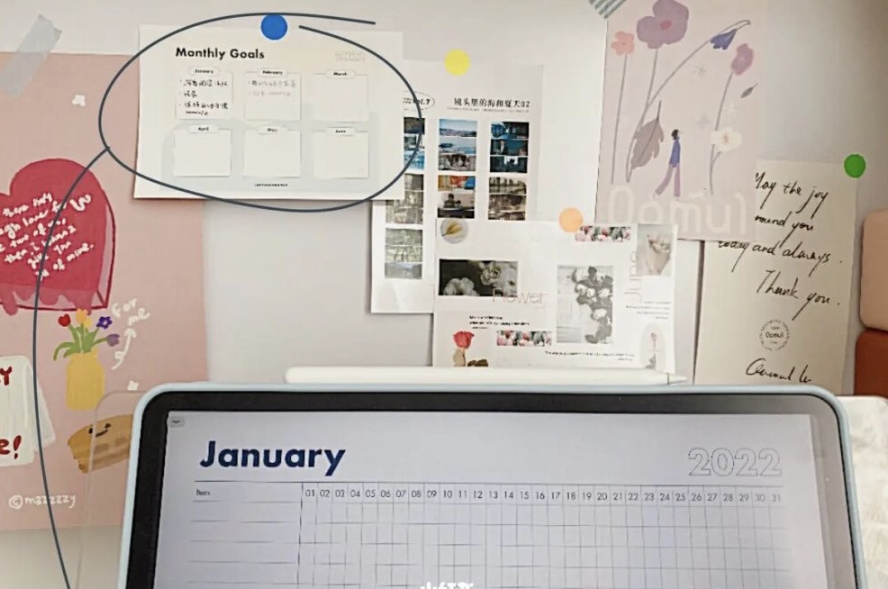 (Free) 2022 monthly plan tracking | visual record | with hyperlink