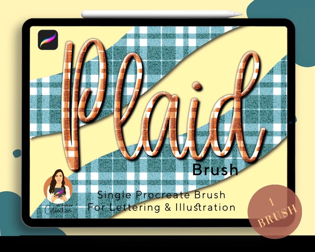 Plaid Single Procreate Brush | Seamless Pattern | Tartan | Checkered ...