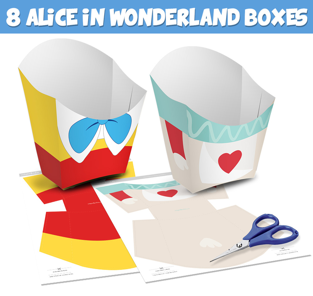 8 Alice in wonderland Boxes