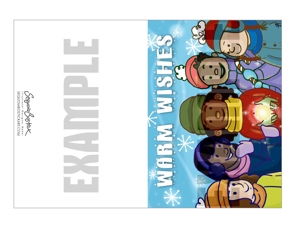 Warm Wishes Holiday Card-2021 (Printable Download Version)