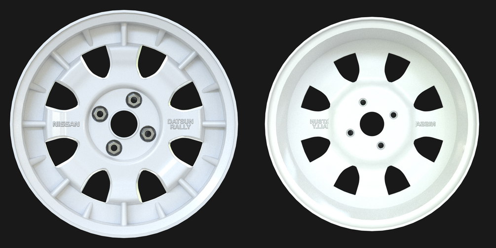 Nissan Datsun Rally Wheel 3D Model