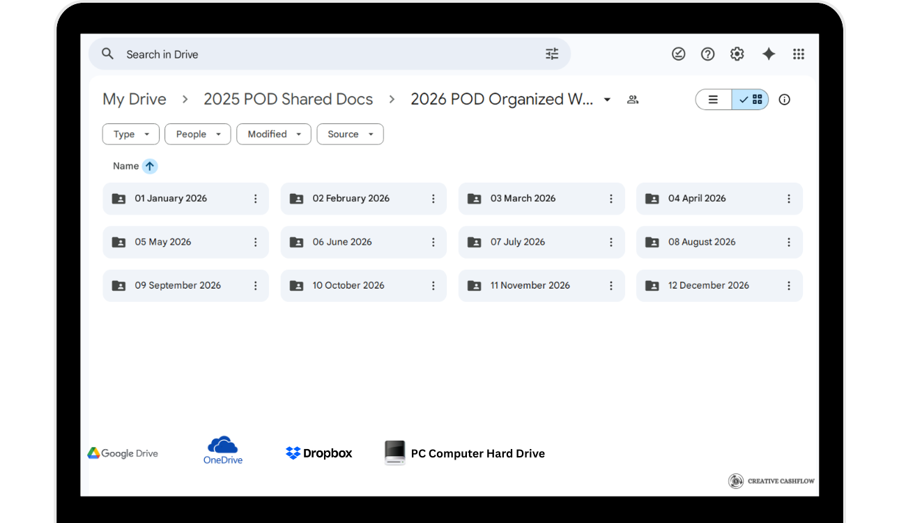 Print On Demand POD Designs Portfolio Tracker Google Docs Template
