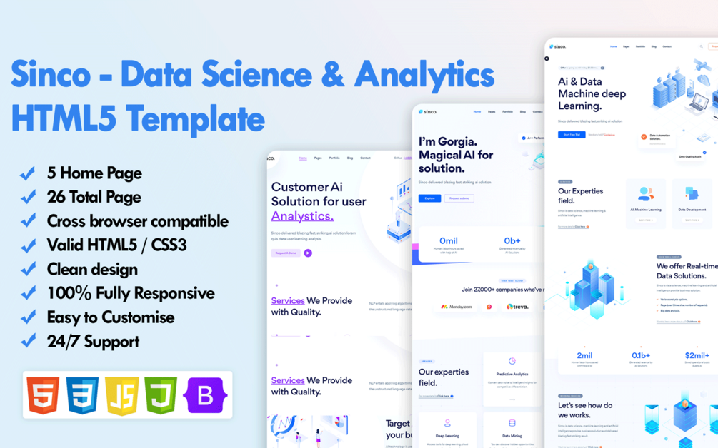 Sinco - Data Science & Analytics HTML5 Template