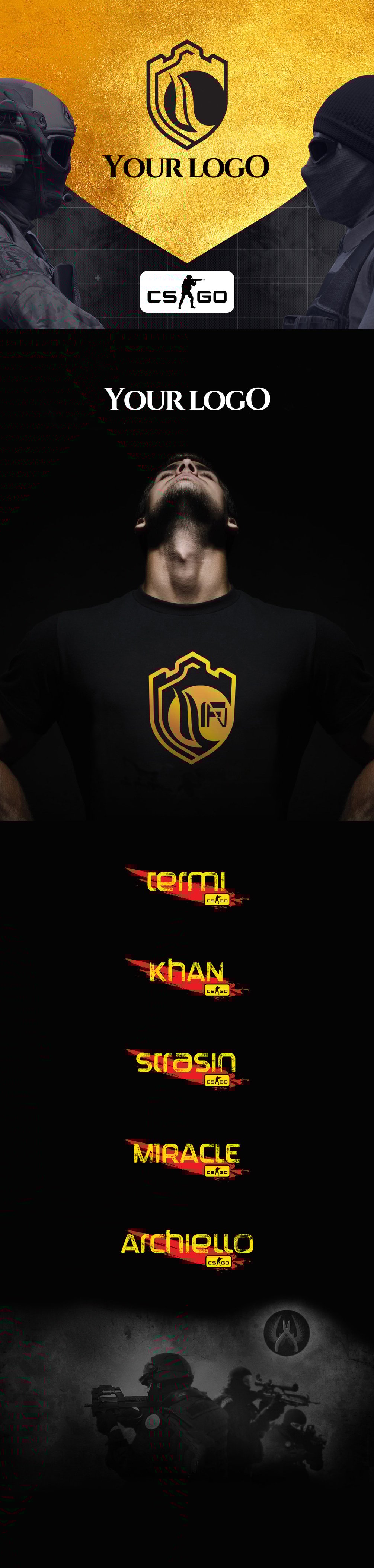 PSD Counter Strike invitation flyer editeable