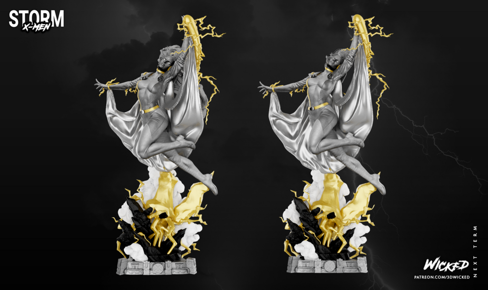 Wicked Marvel Storm Sculpture: Tested and ready for 3d printing