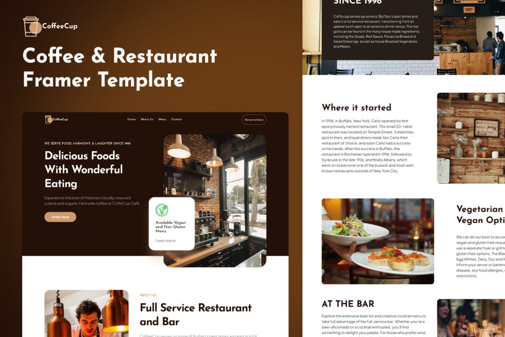 Coffee Cup - Cafe Framer Template