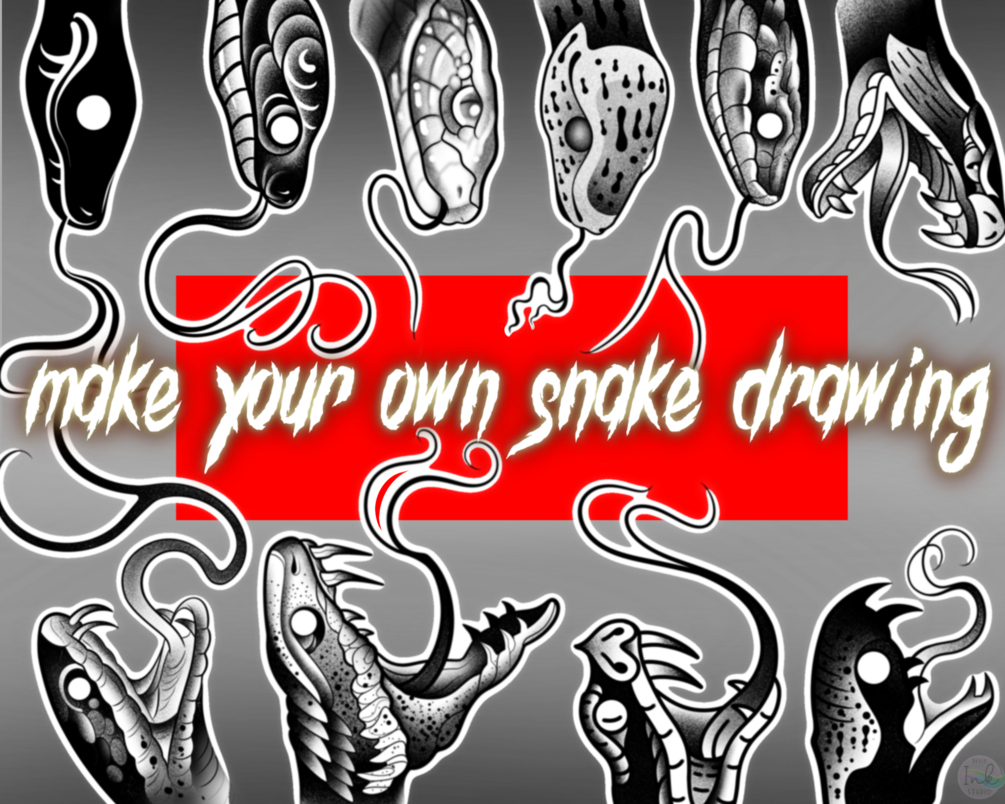 Make your own snake drawing