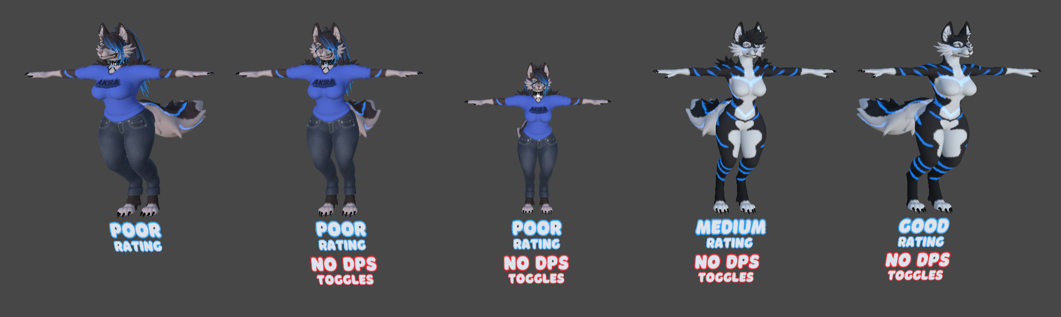 🦴 AKIRA Canine 🦴 3D Avatar Base VRC Ready! (Dog, Canine, Wolf)