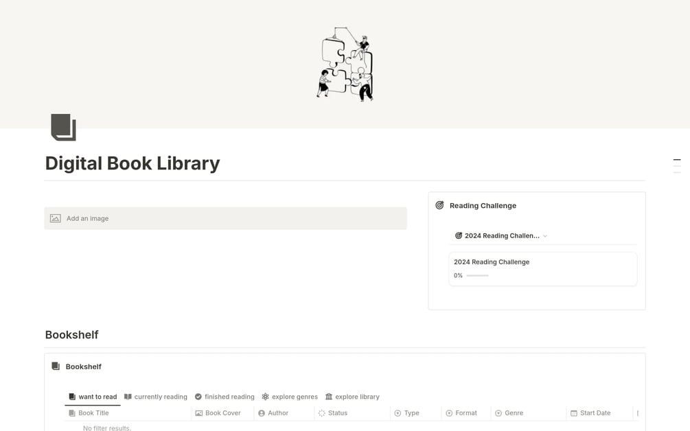 Digital Notion Book Library