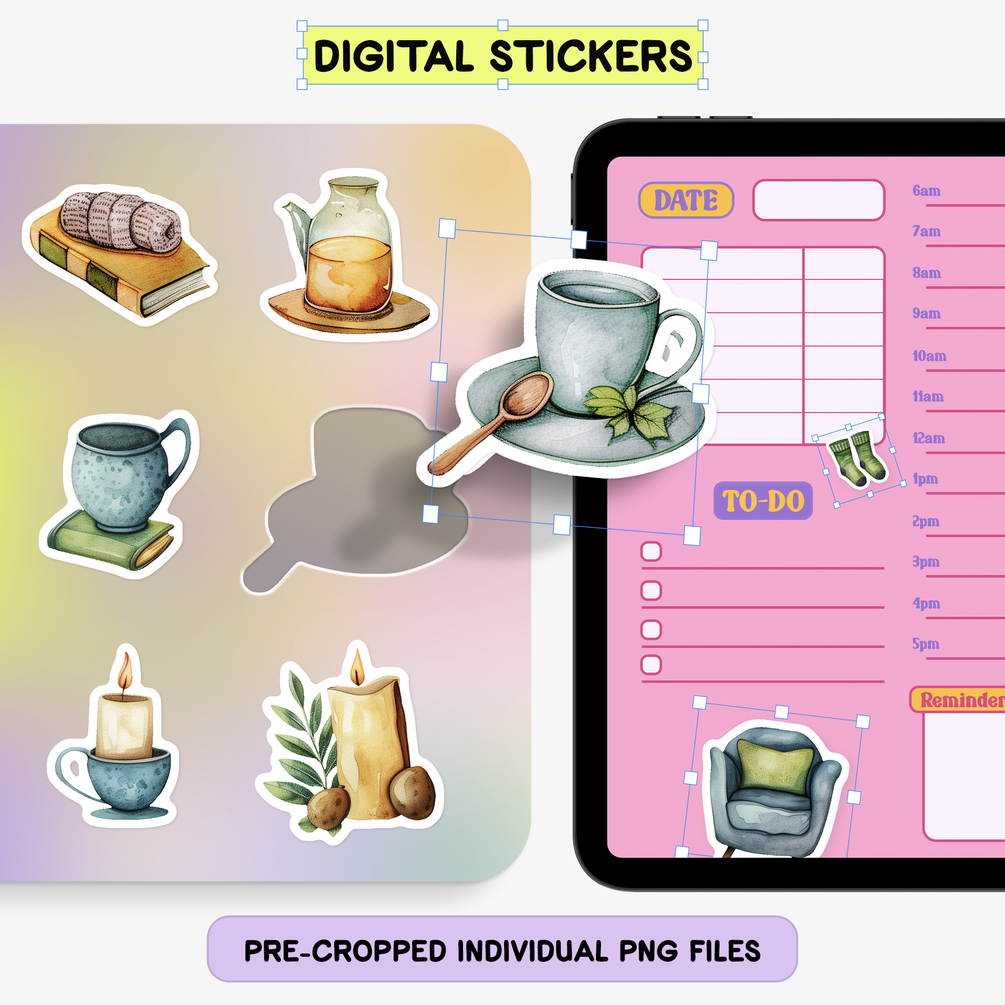 Digital Fitness Stickers, Smiling Workout Gear, Pastel Exercise ...