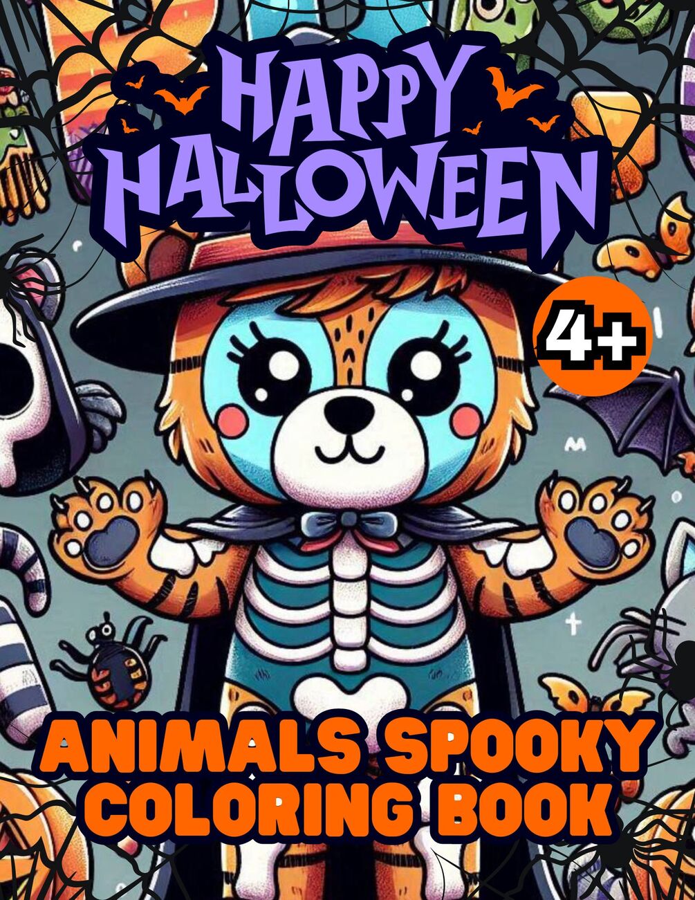 Animals Spooky Coloring Book For Kids