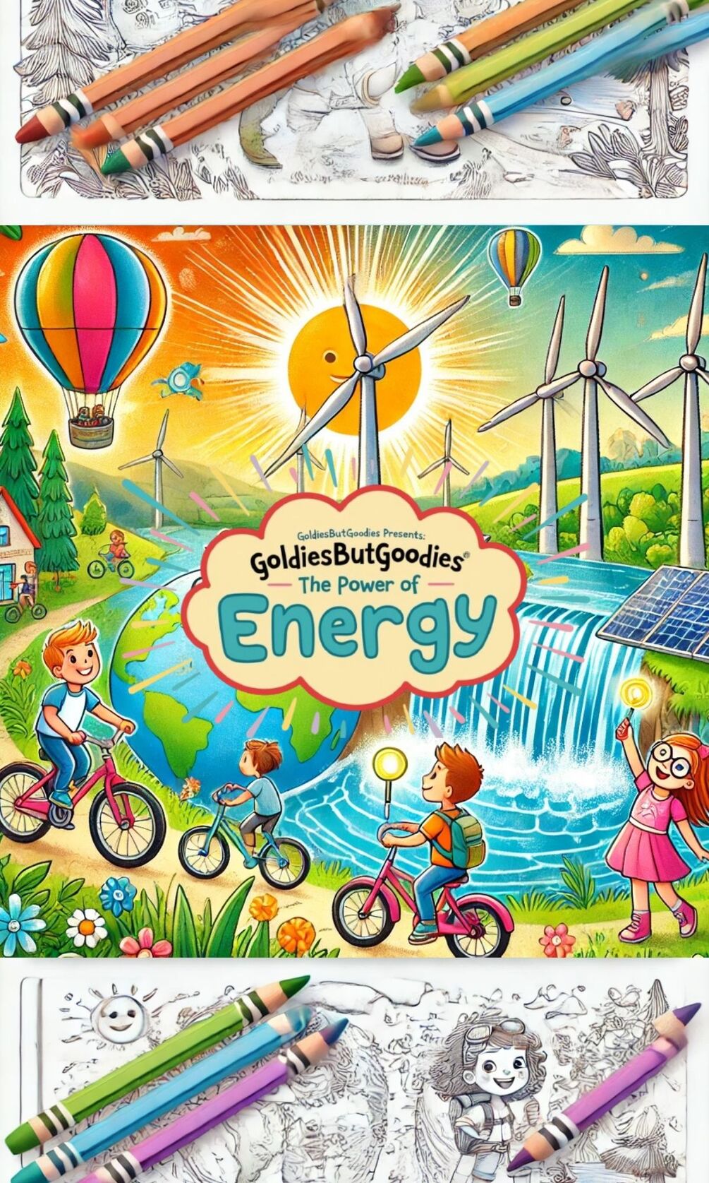 Educational Children Coloring Book - Energy