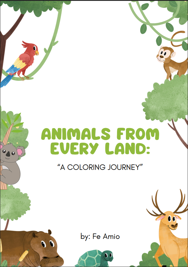 Activity Book Animal Coloring by Fe