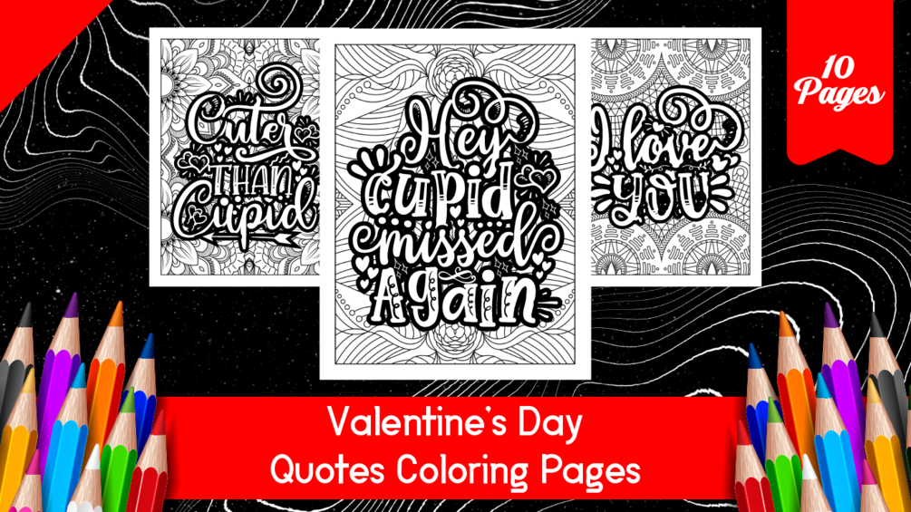 Valentine's Day Quotes Coloring Pages