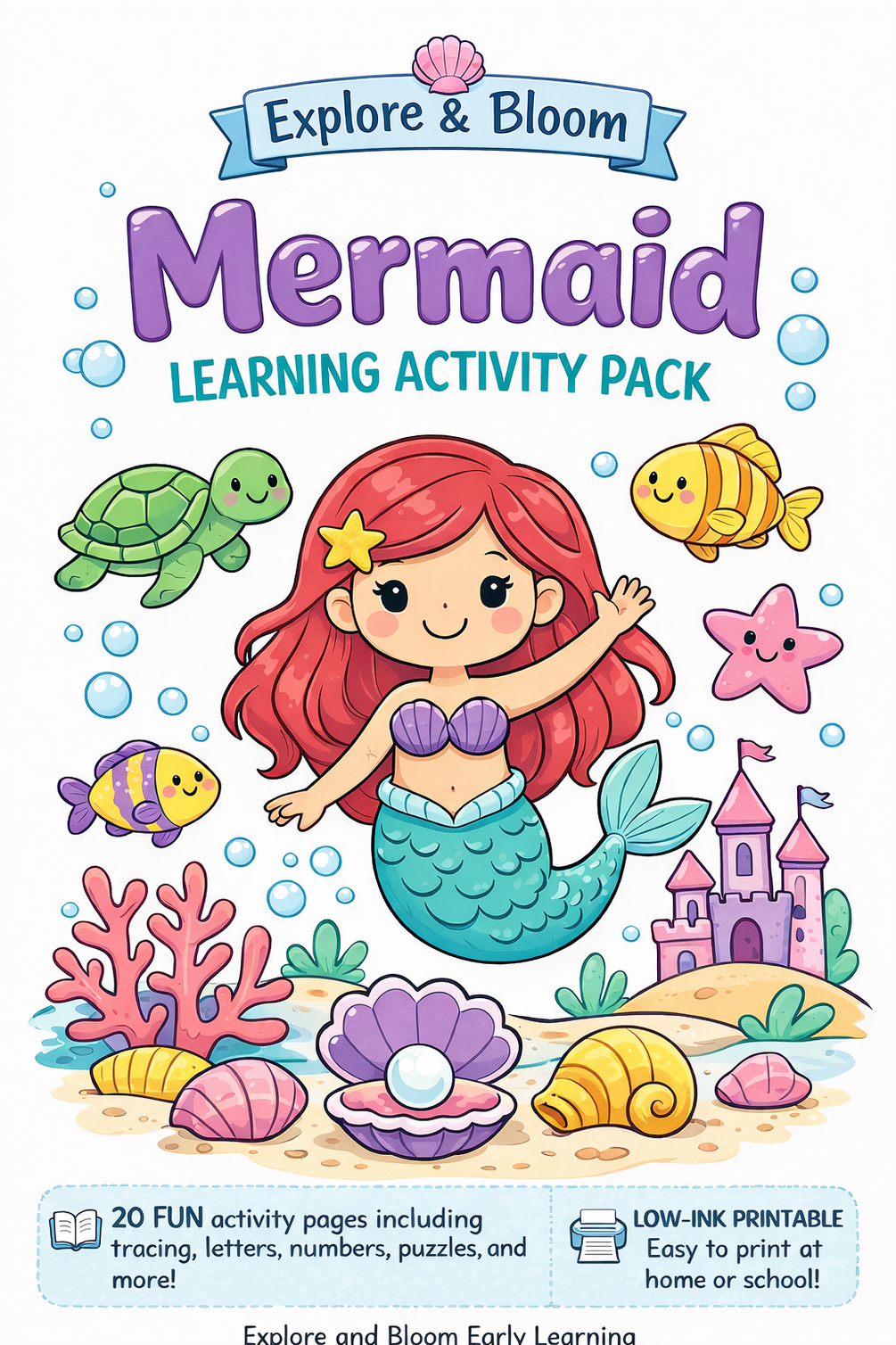 🧜‍♀️ Mermaid Learning Activity Pack