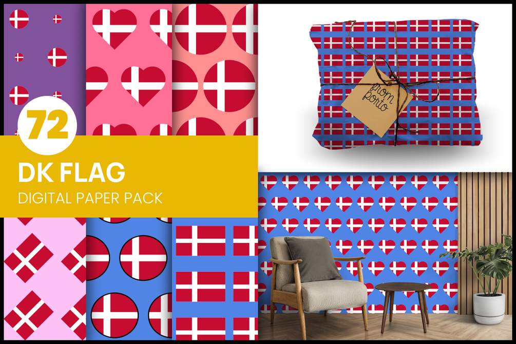 DK Flag Seamless Patterns