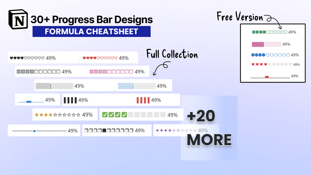 30+ Notion Progress Bar Designs
