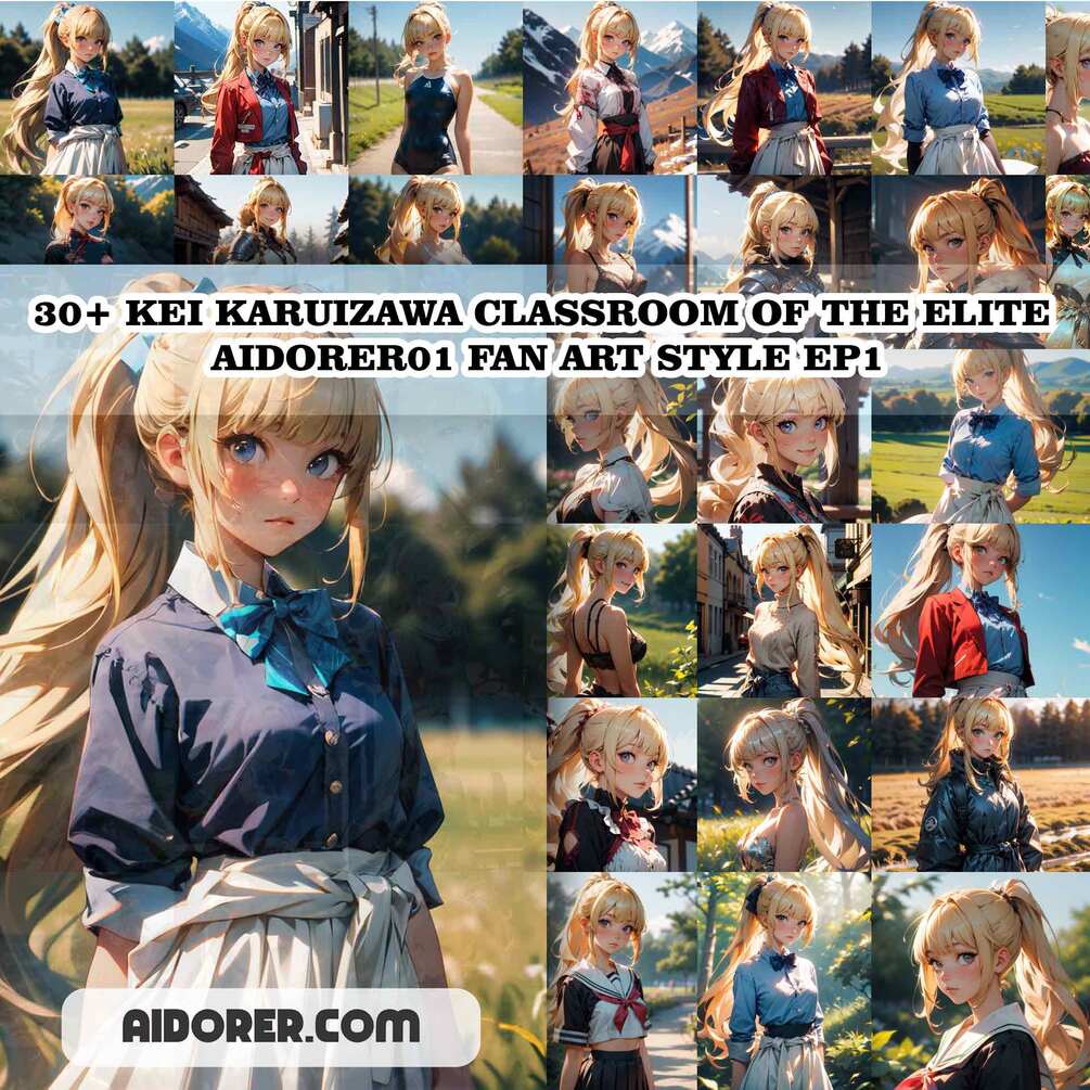 30+ KEI KARUIZAWA CLASSROOM OF THE ELITE AIDORER01 FAN ART STYLE EP1