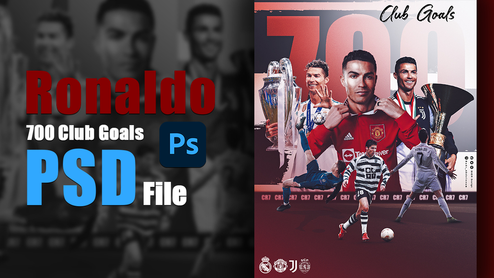 Ronaldo 700 CLUB GOALS - PSD File