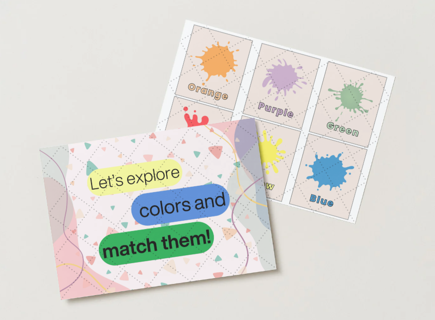 Colors Flashcards – With Matching Objects (Printable Set)