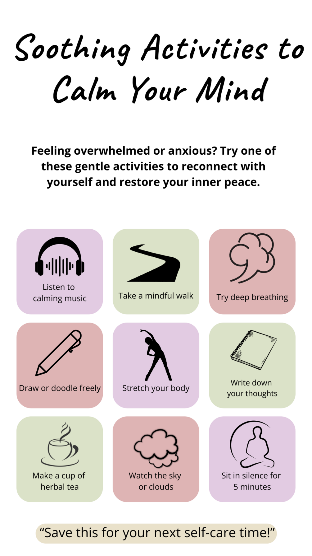 Soothing Activities to Calm Your Mind
