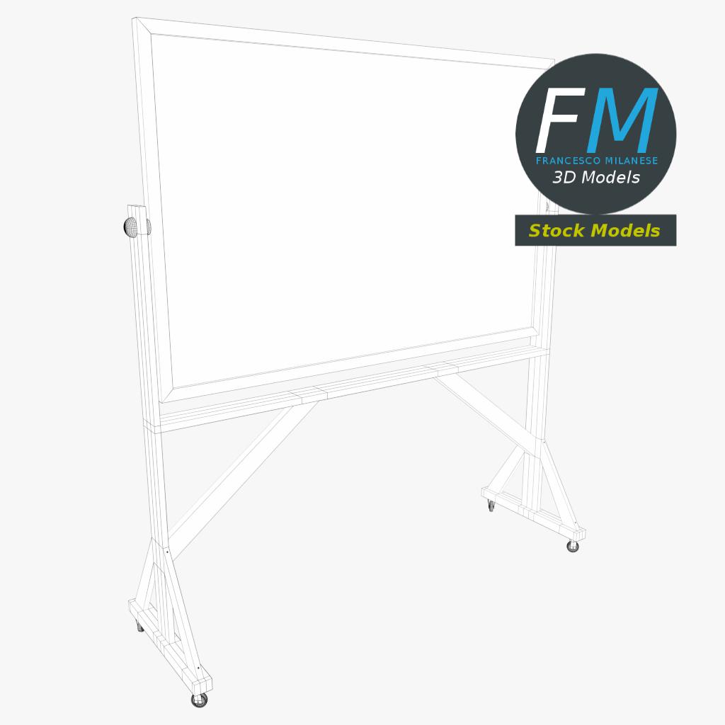 3D MODEL - Reversible freestanding whiteboard
