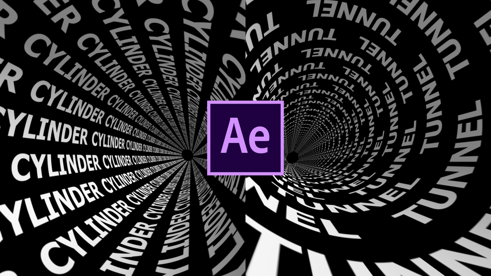 Kinetic Text Cylinder Tunnel After Effects Tutorial Project File