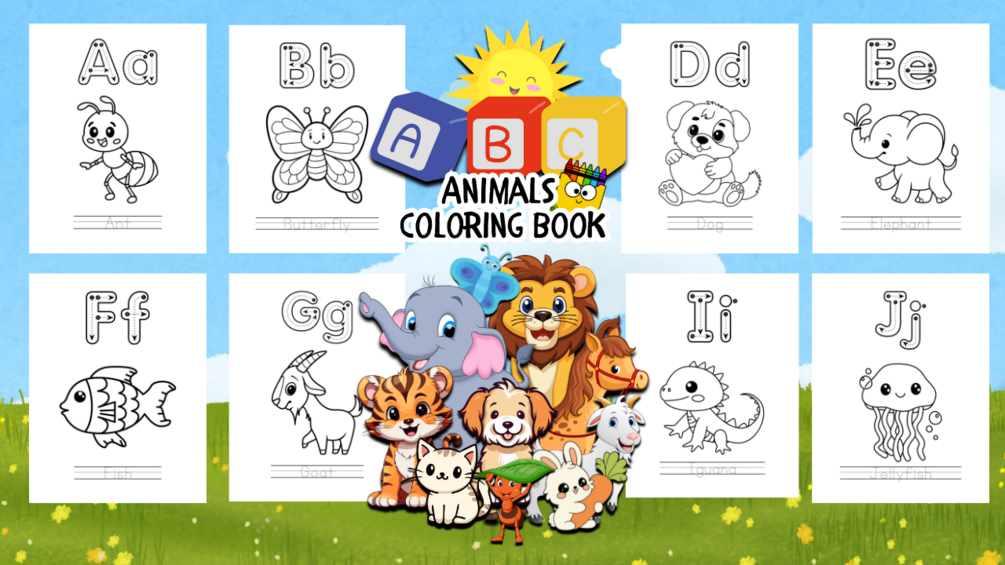 ABC Animals Coloring Book
