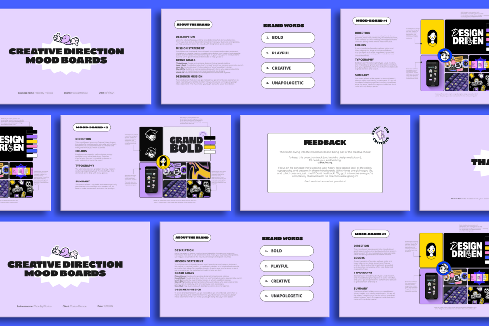 Creative Direction Mood Board Template - FREE
